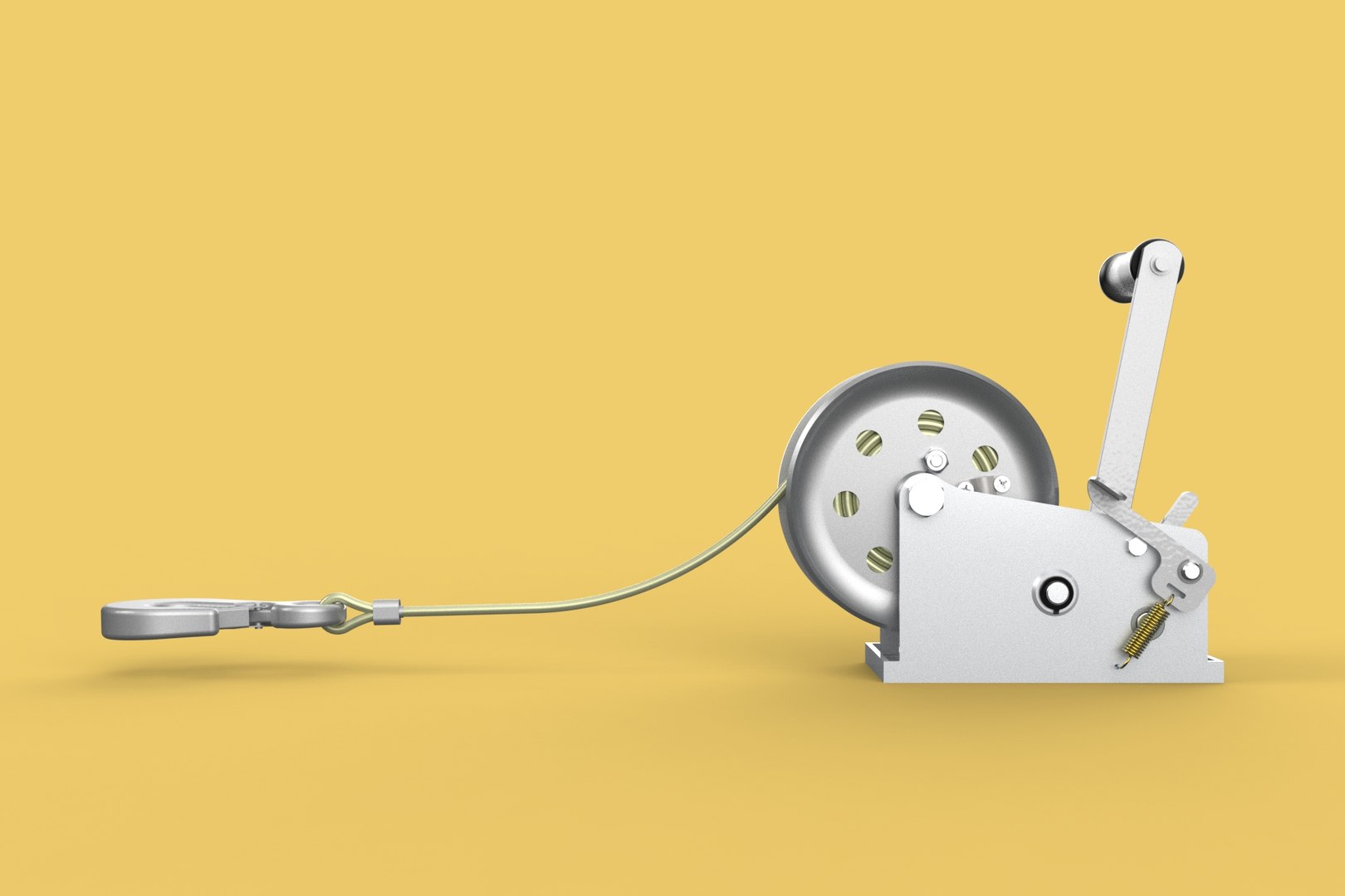 3D STANDARD MANUAL HAND LEVER CRANK WINCH HOIST WIRE LIFTING CRANE ...