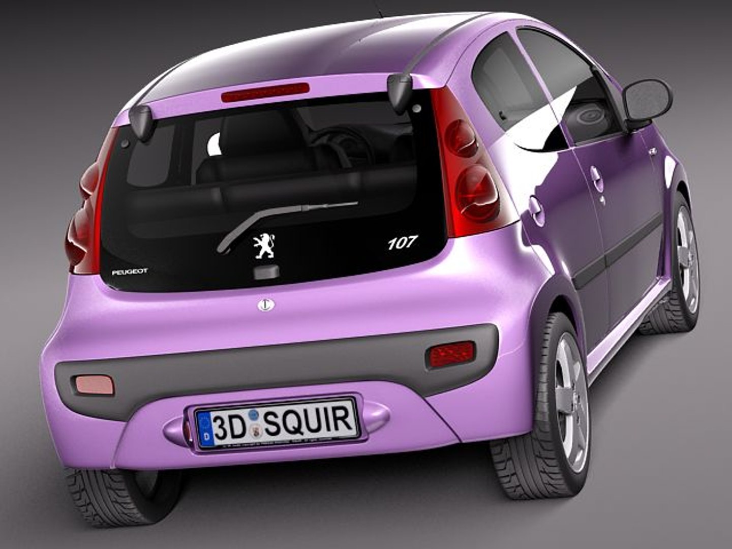 Peugeot 107 5-door 2013 3d 3ds