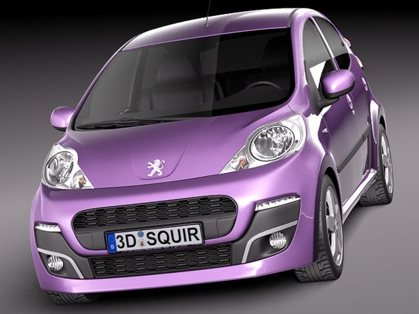 Peugeot 107 5-door 2013 3d 3ds