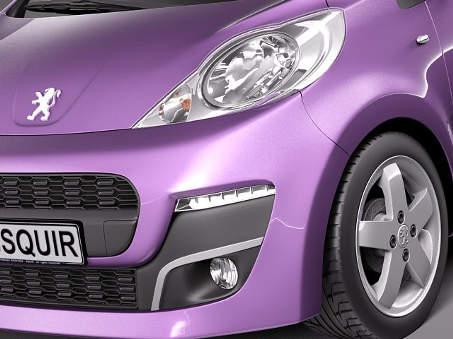 Peugeot 107 5-door 2013 3d 3ds
