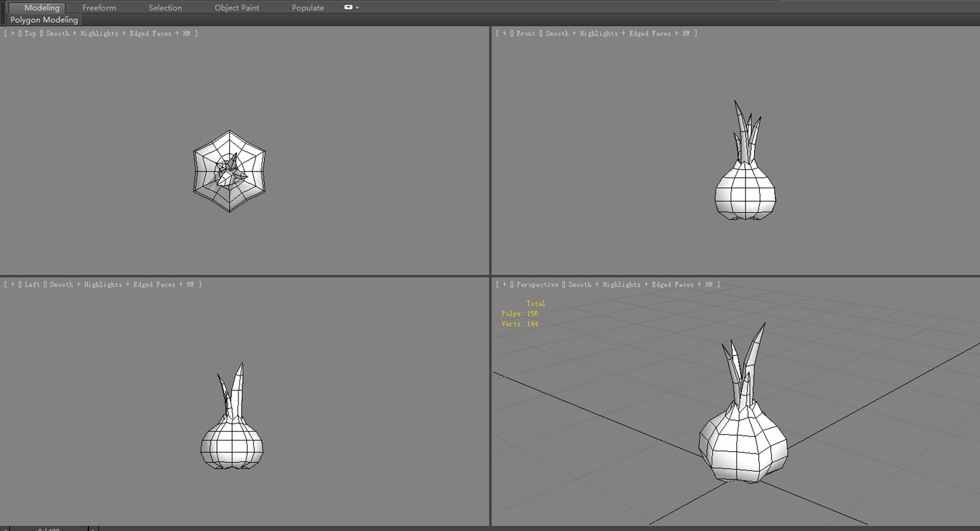 3D Model Sprouted Garlic Low-poly 3D Model - TurboSquid 1934332