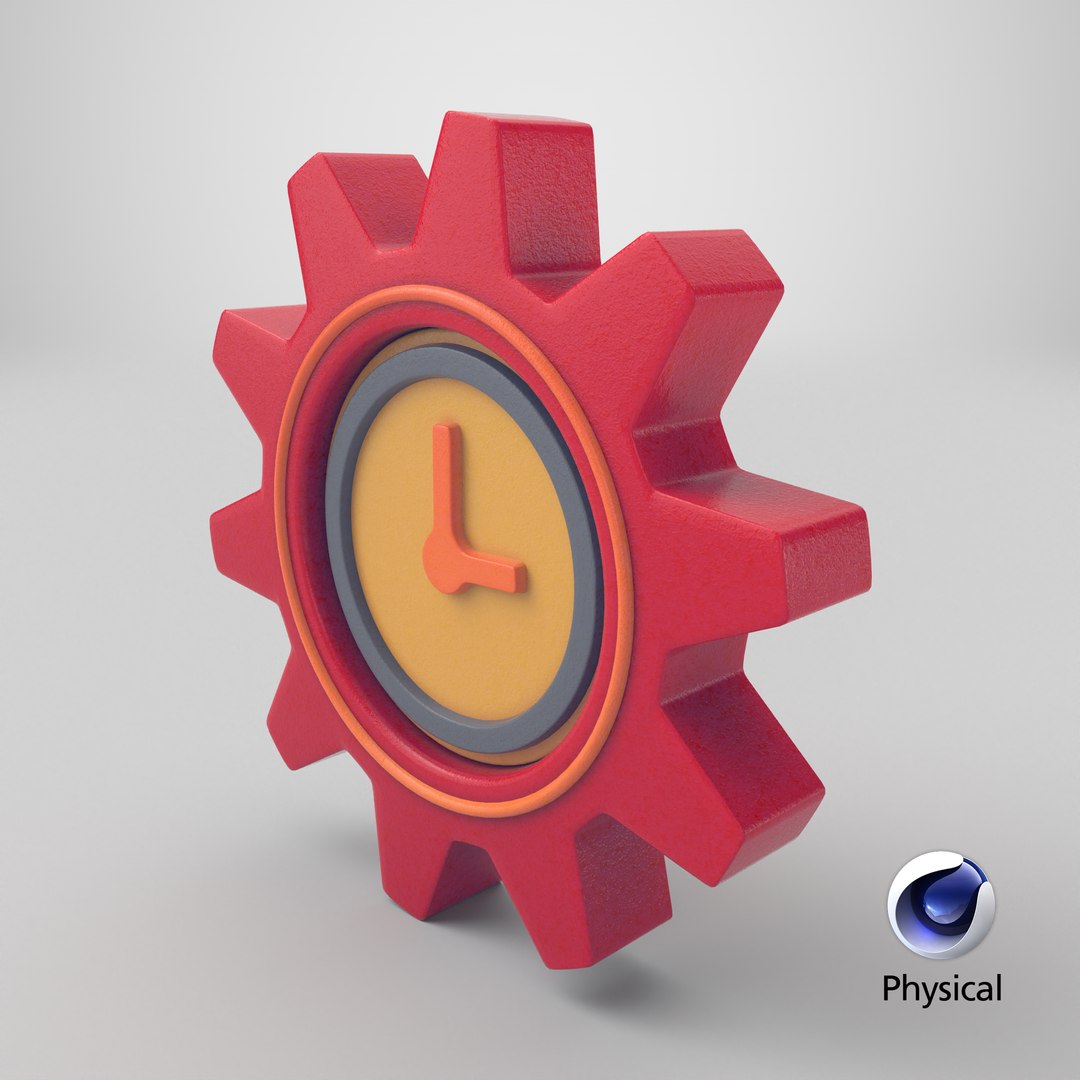 3D Work Time Gear Icon - TurboSquid 2421958