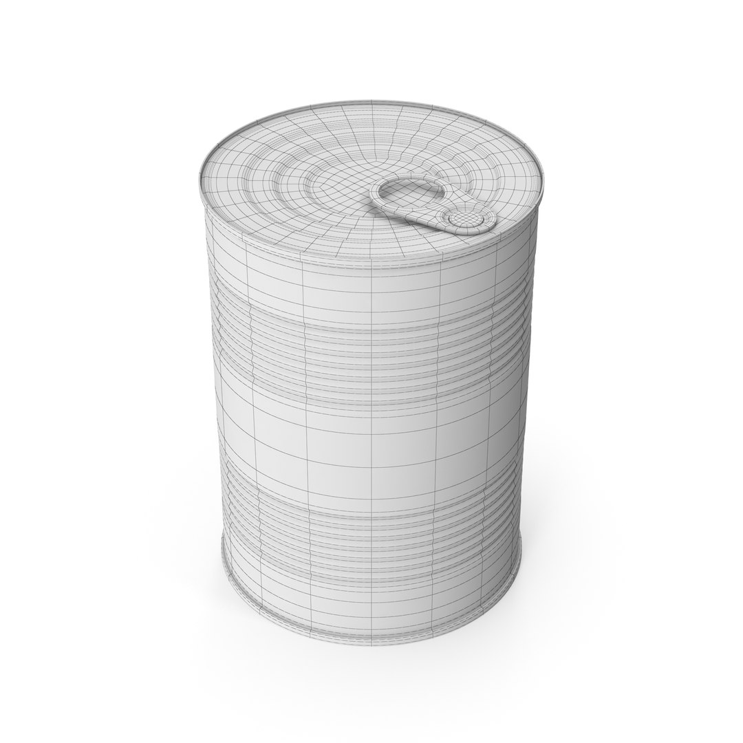 Steel Tin Can 3D Model - TurboSquid 2215400