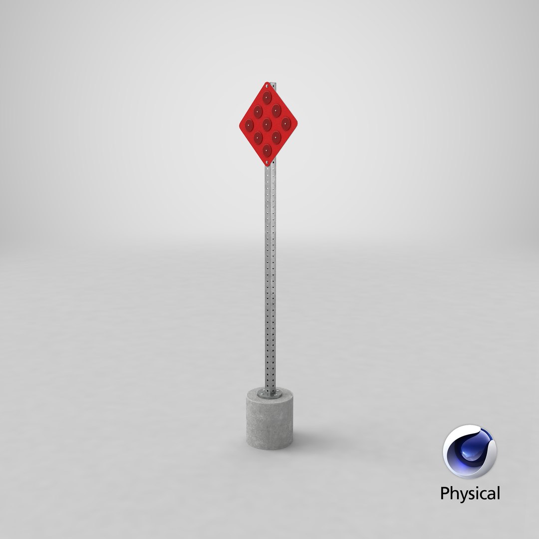 End of road Object marker Red and Yellow(1) 3D model - TurboSquid 1916656