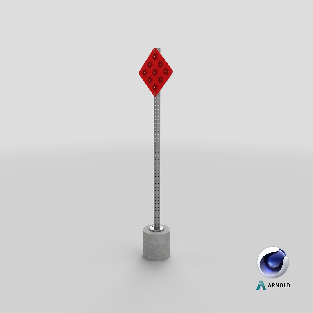 End of road Object marker Red and Yellow(1) 3D model - TurboSquid 1916656