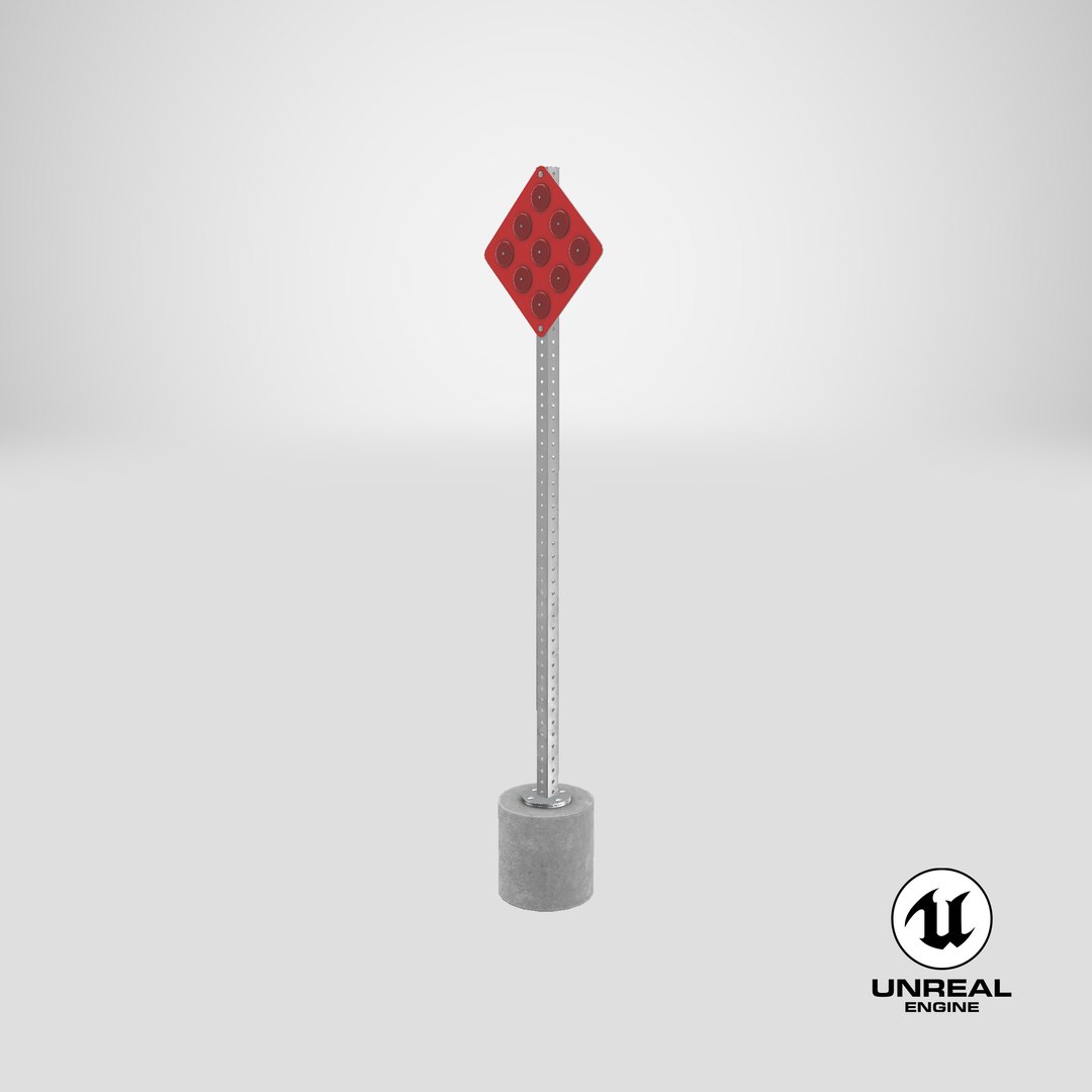 End of road Object marker Red and Yellow(1) 3D model - TurboSquid 1916656