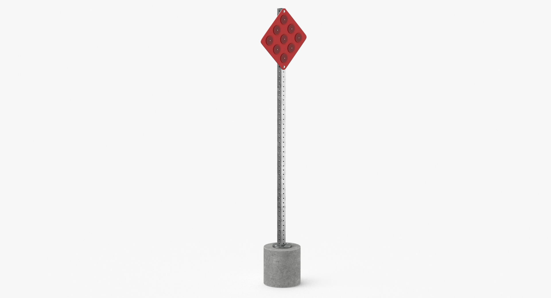 End Of Road Object Marker Red And Yellow(1) 3D Model - TurboSquid 1916656