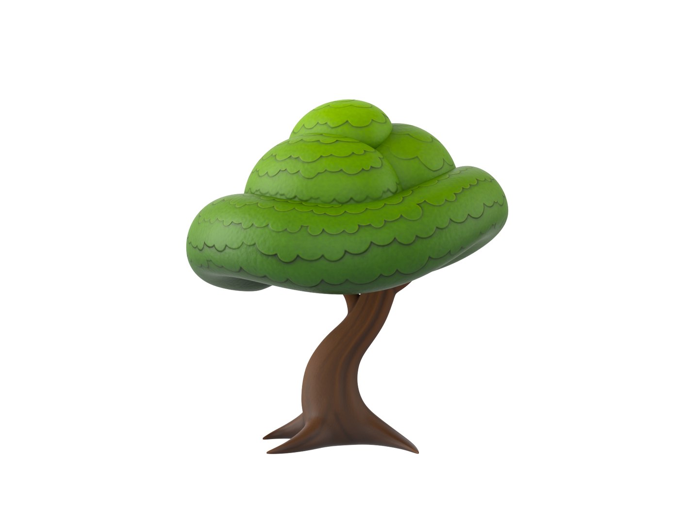 3D Cartoon Tree 001 Model - TurboSquid 1838017