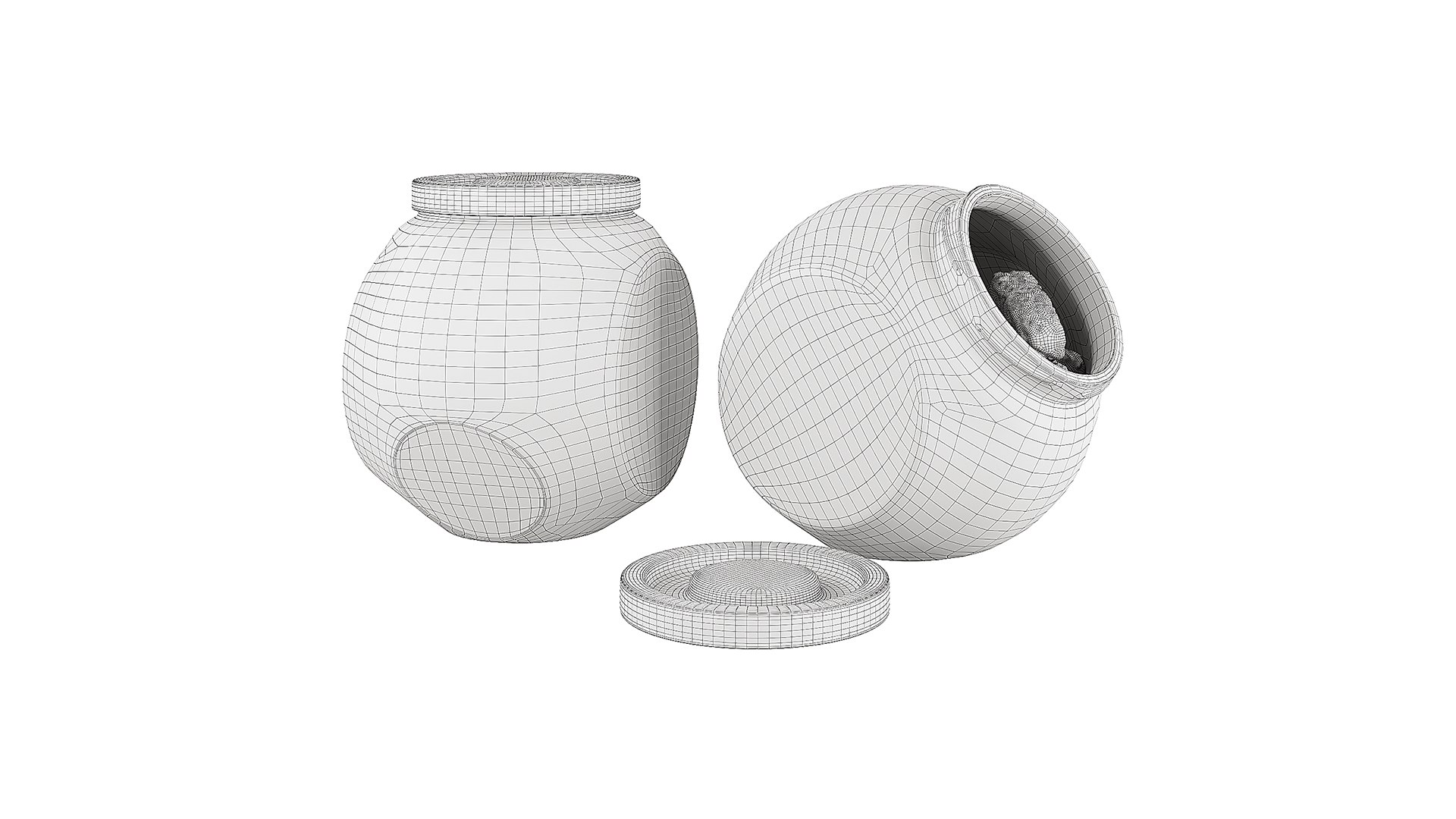 3D Model Glass Jar Cookie Content 06 - TurboSquid 1951949