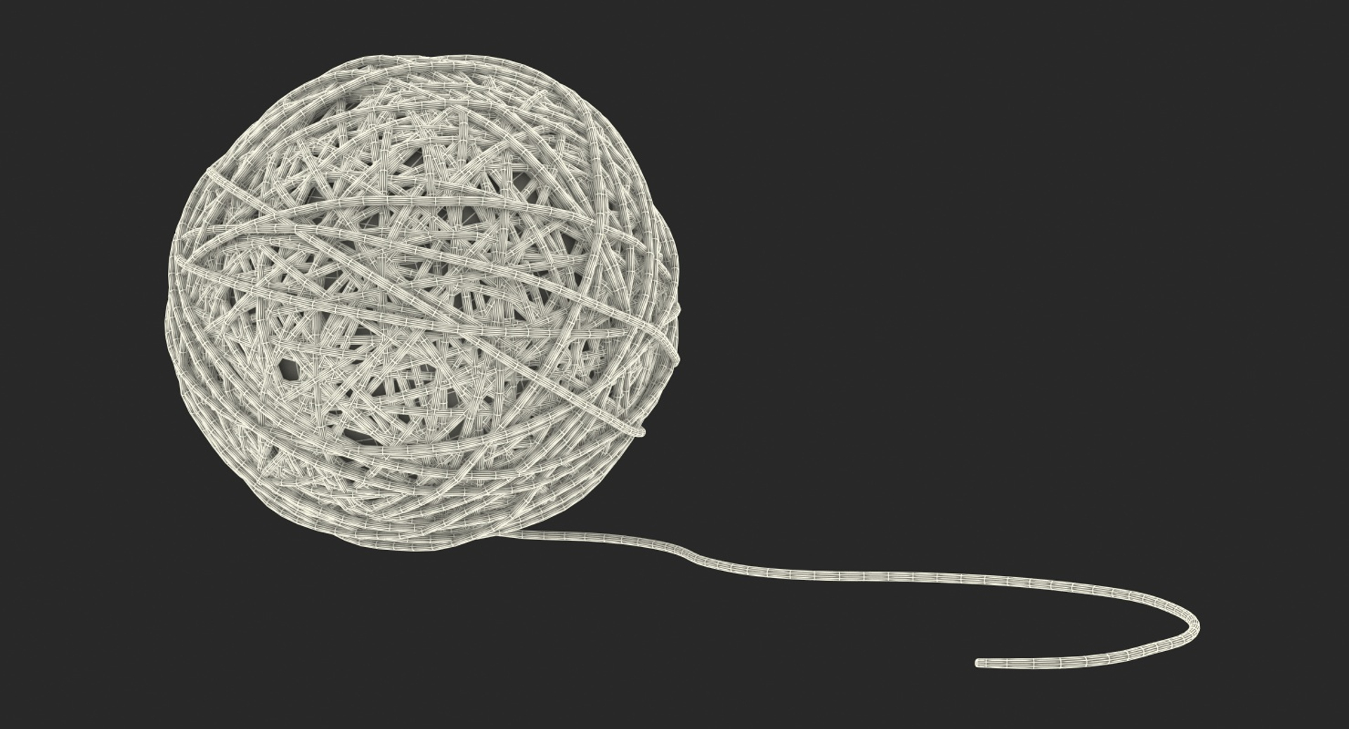 3D Yellow Thread Ball - TurboSquid 1422370