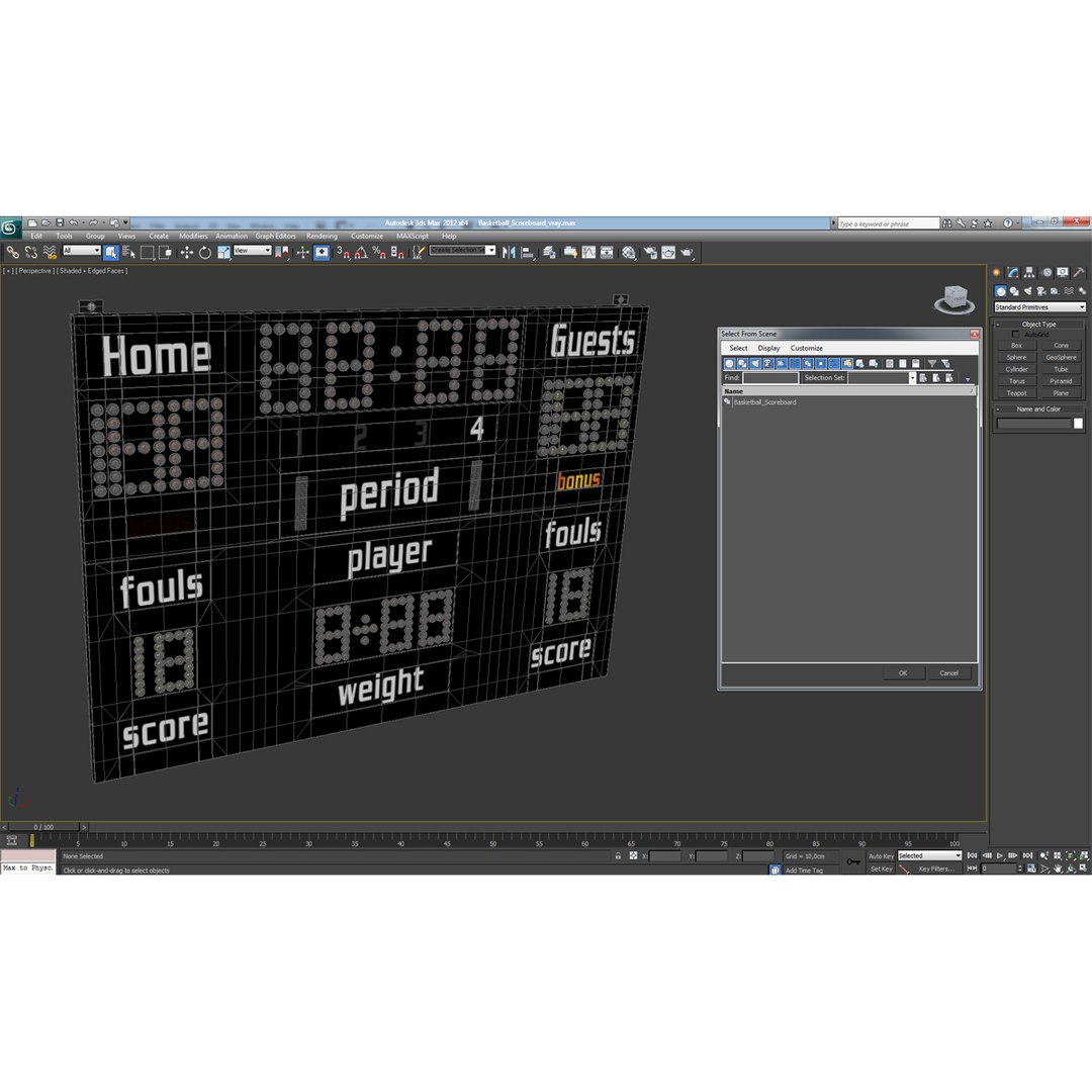 basketball scoreboard obj