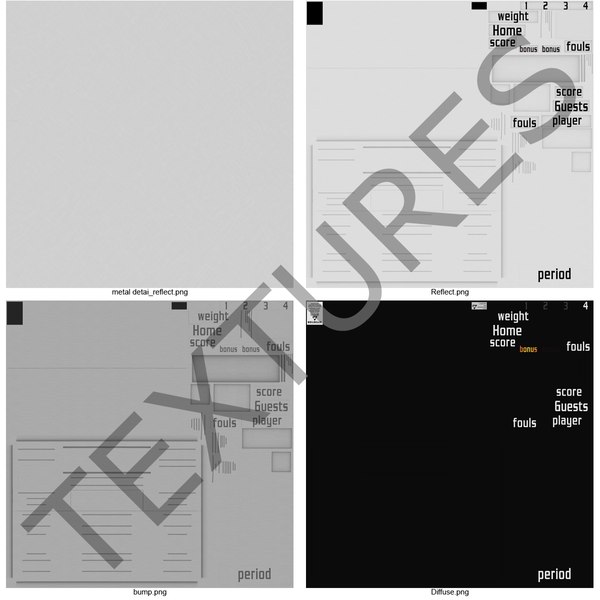 basketball scoreboard obj