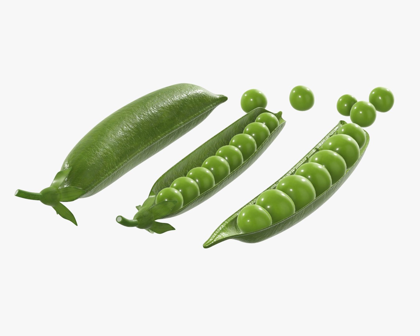 3D Peas Food Vegetable - TurboSquid 1404295