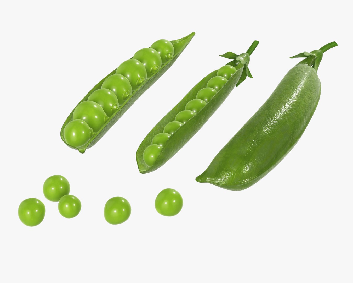 3D Peas Food Vegetable - TurboSquid 1404295