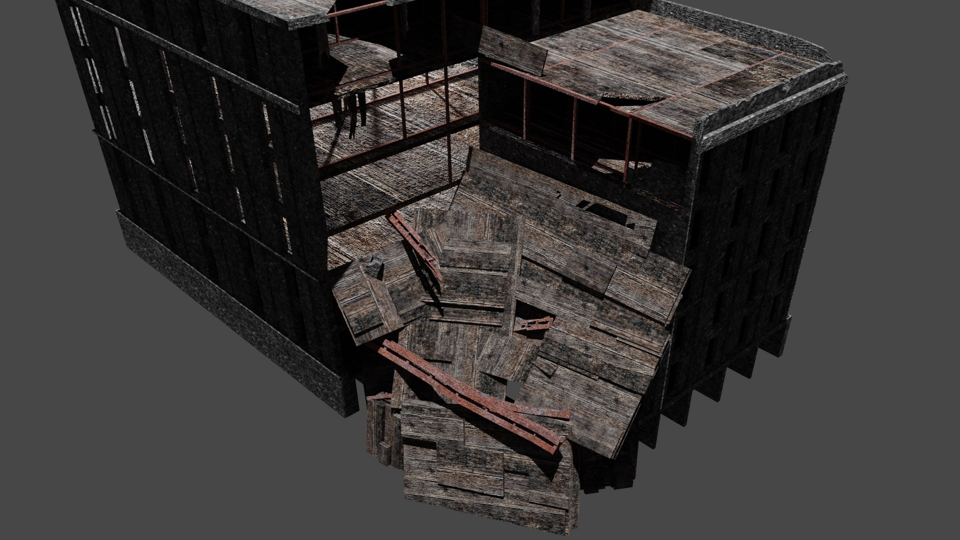 3D building destroyed model - TurboSquid 1562565