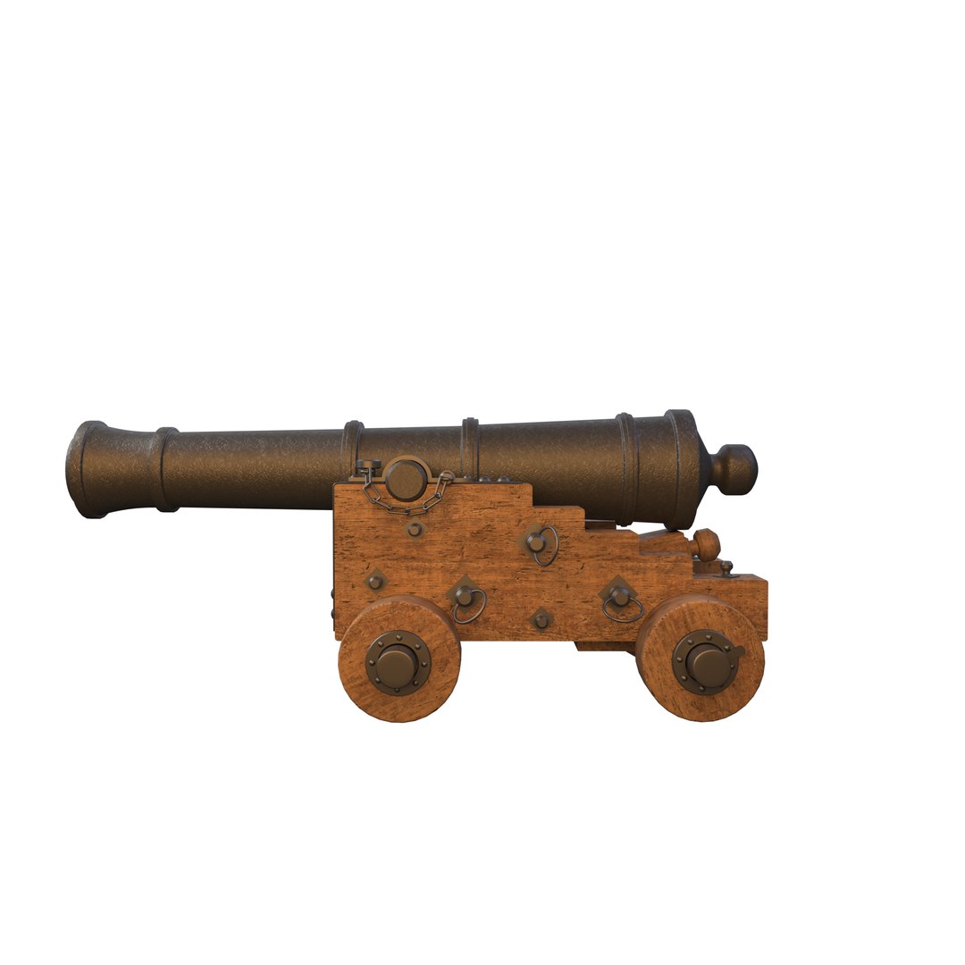 Ship Cannon Medieval Weapon Model - TurboSquid 1380038