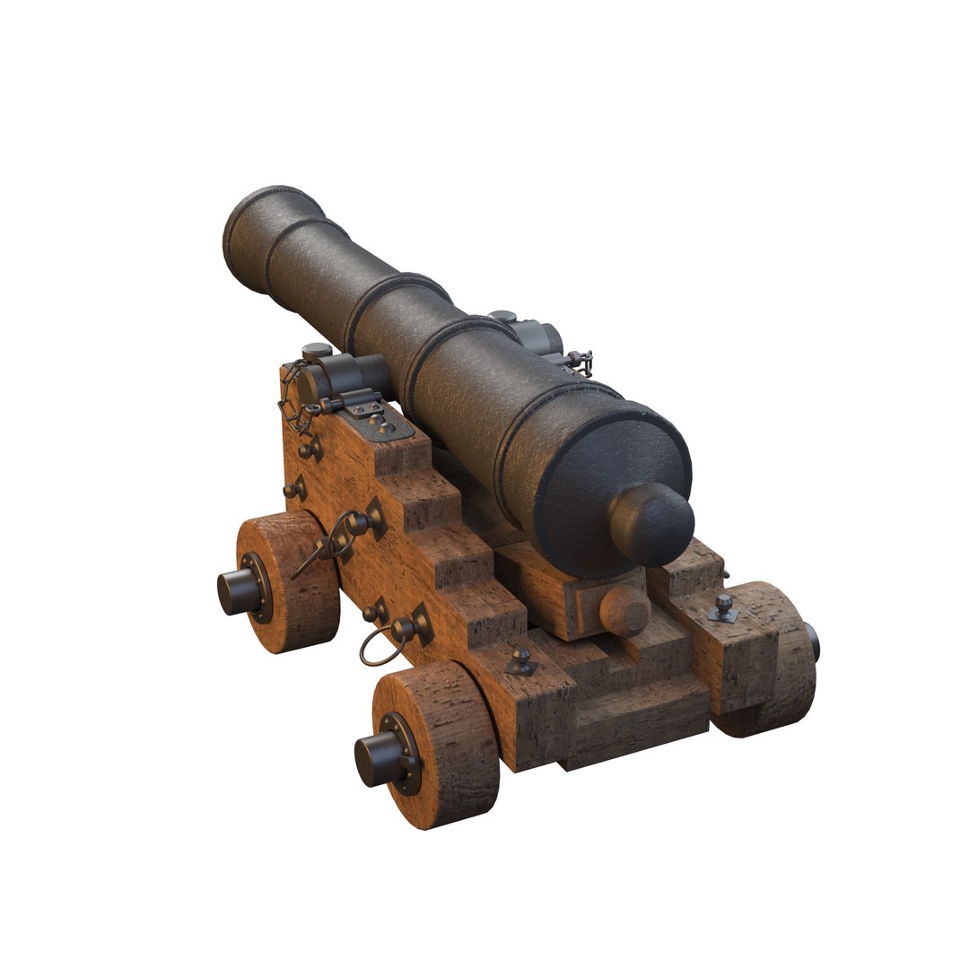Ship Cannon Medieval Weapon Model - TurboSquid 1380038