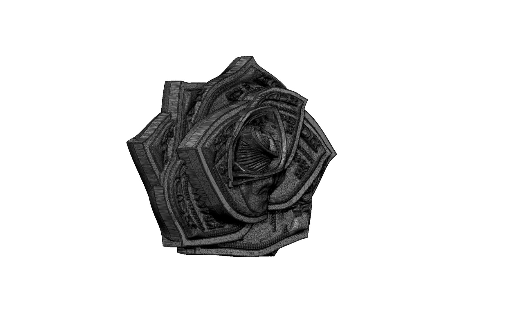 3D Money Rose Flowers - TurboSquid 2271727