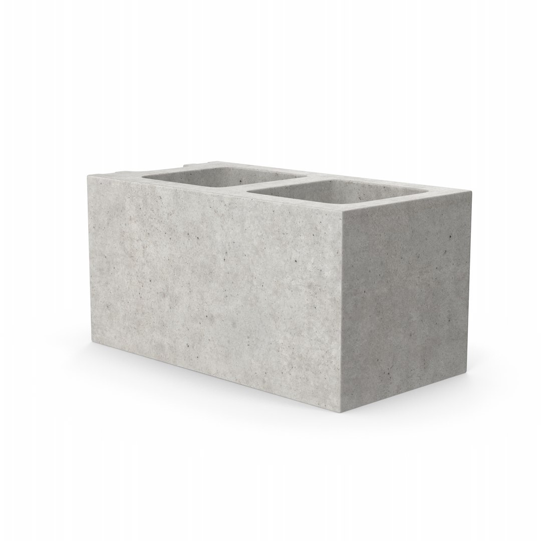 Cinder Concrete Block 3D model - TurboSquid 1989610