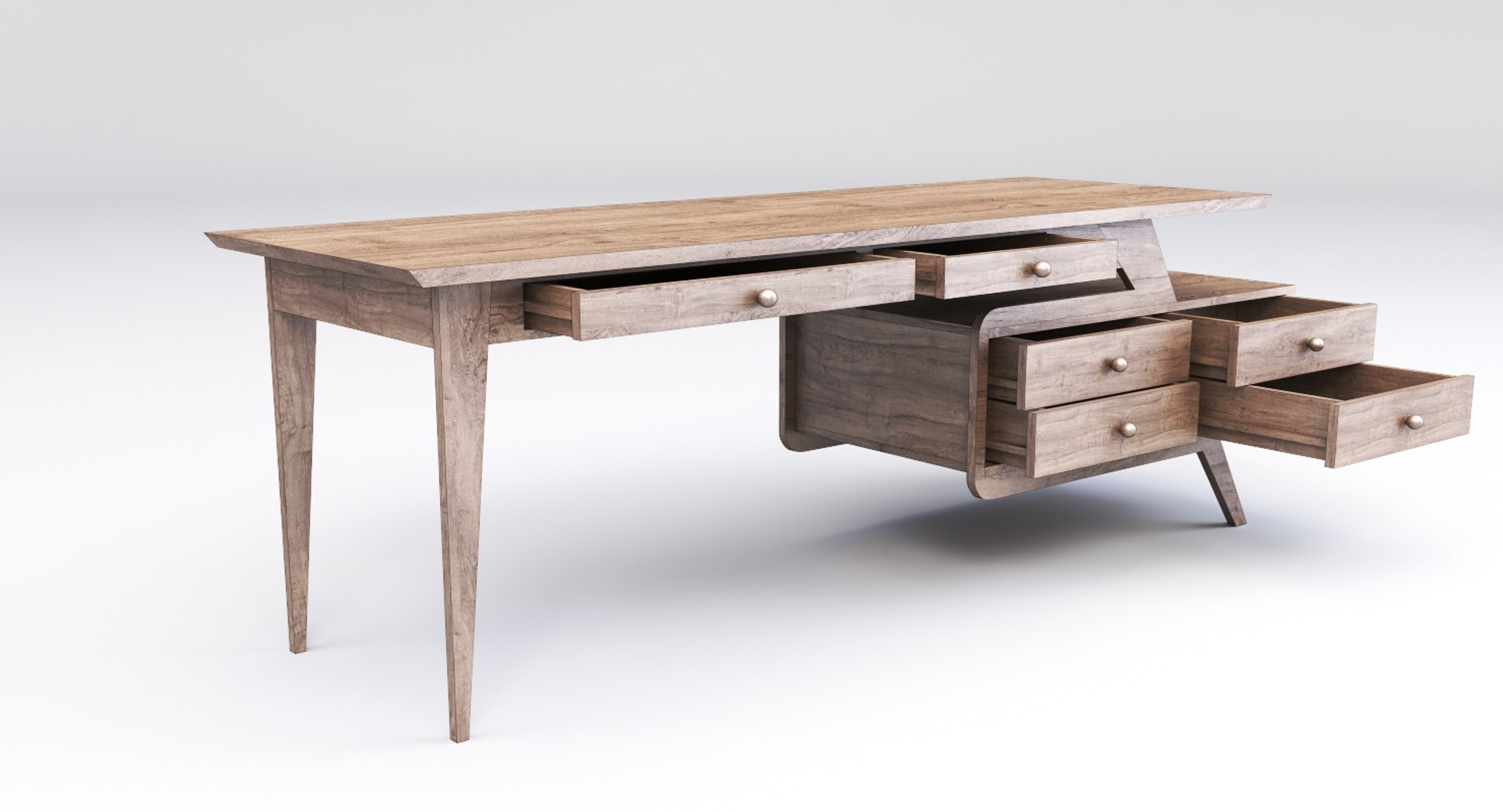 3D Desk Modelling Wood - TurboSquid 1289298