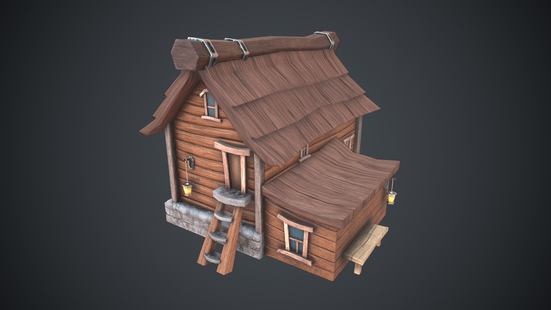 Cartoon House 3D Model - TurboSquid 1650470