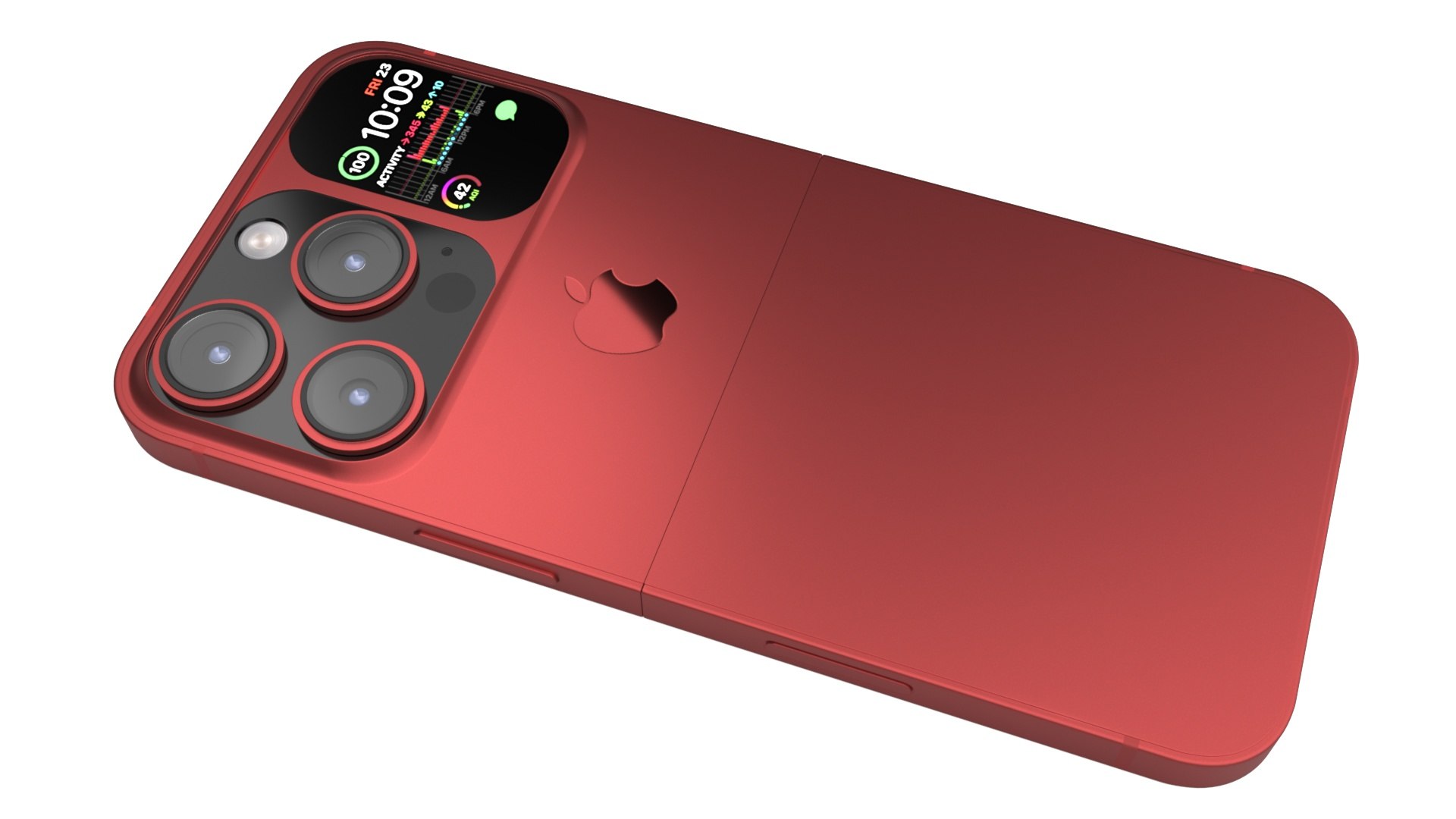 3D Apple IPhone Flip Crimson Red Model - TurboSquid 2320825