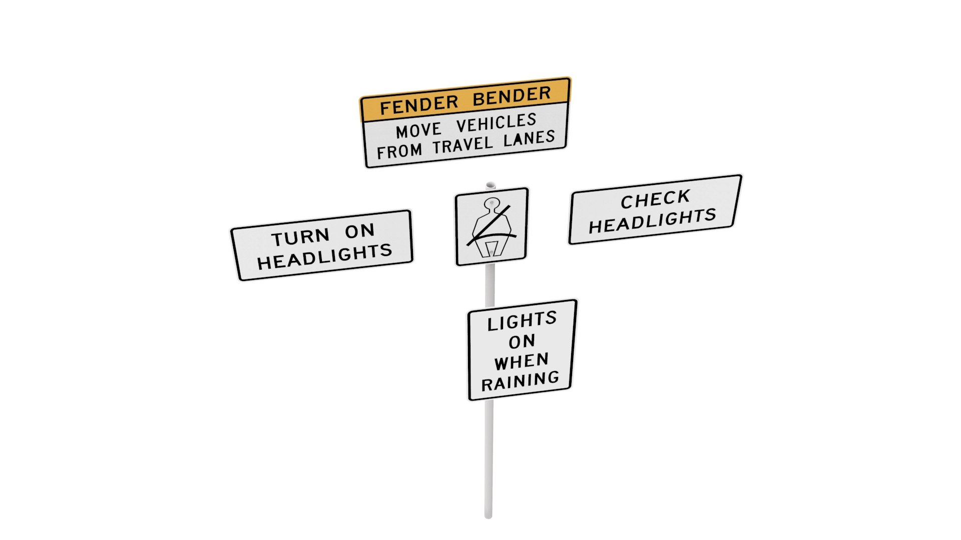 3D Model Road Sign R16 Series - TurboSquid 1383214