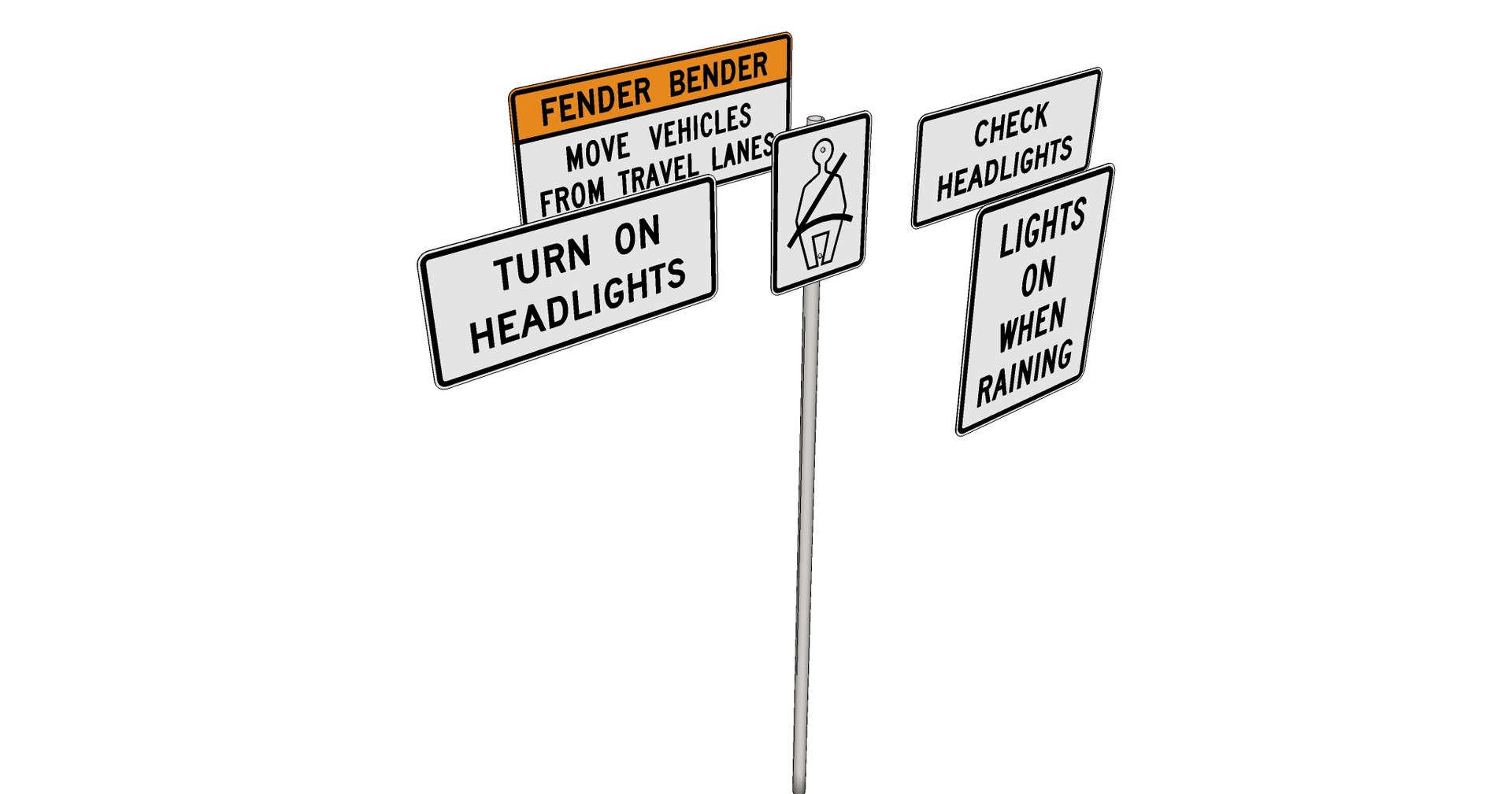 3D Model Road Sign R16 Series - TurboSquid 1383214