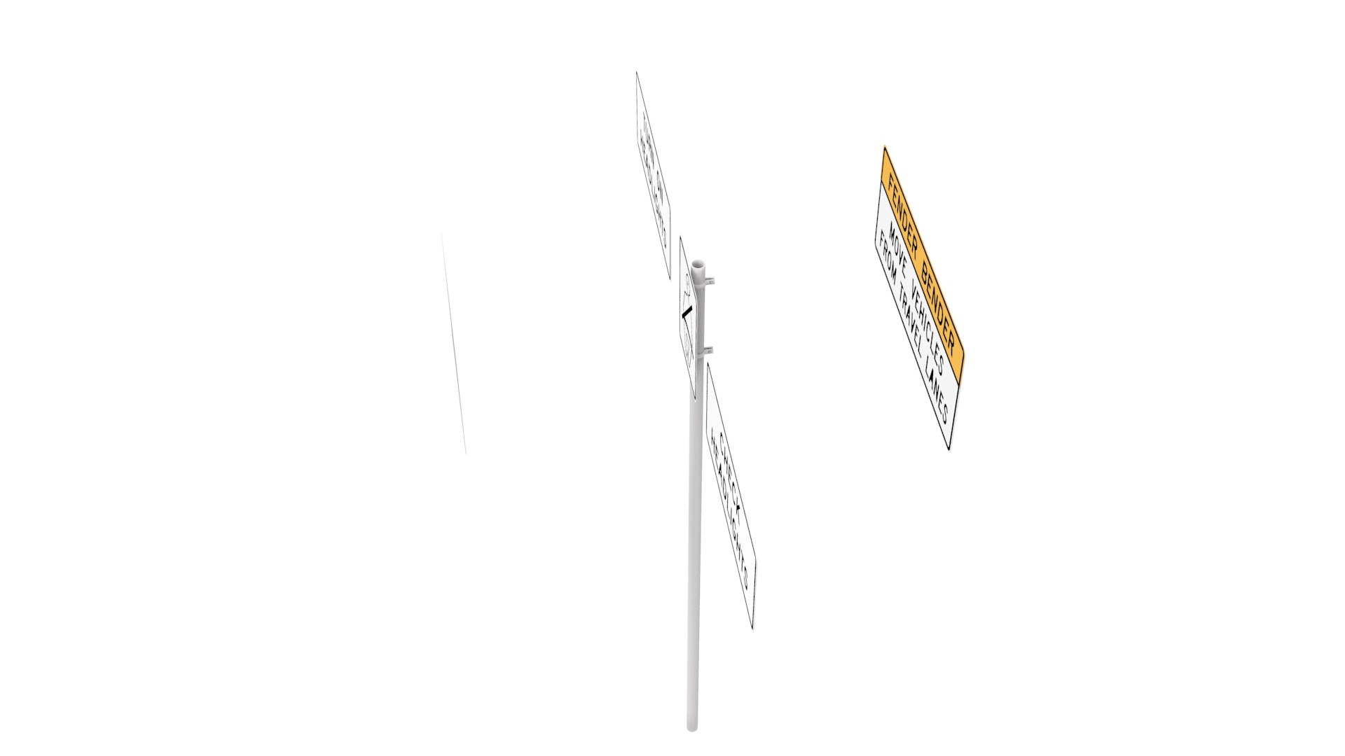 3D Model Road Sign R16 Series - TurboSquid 1383214