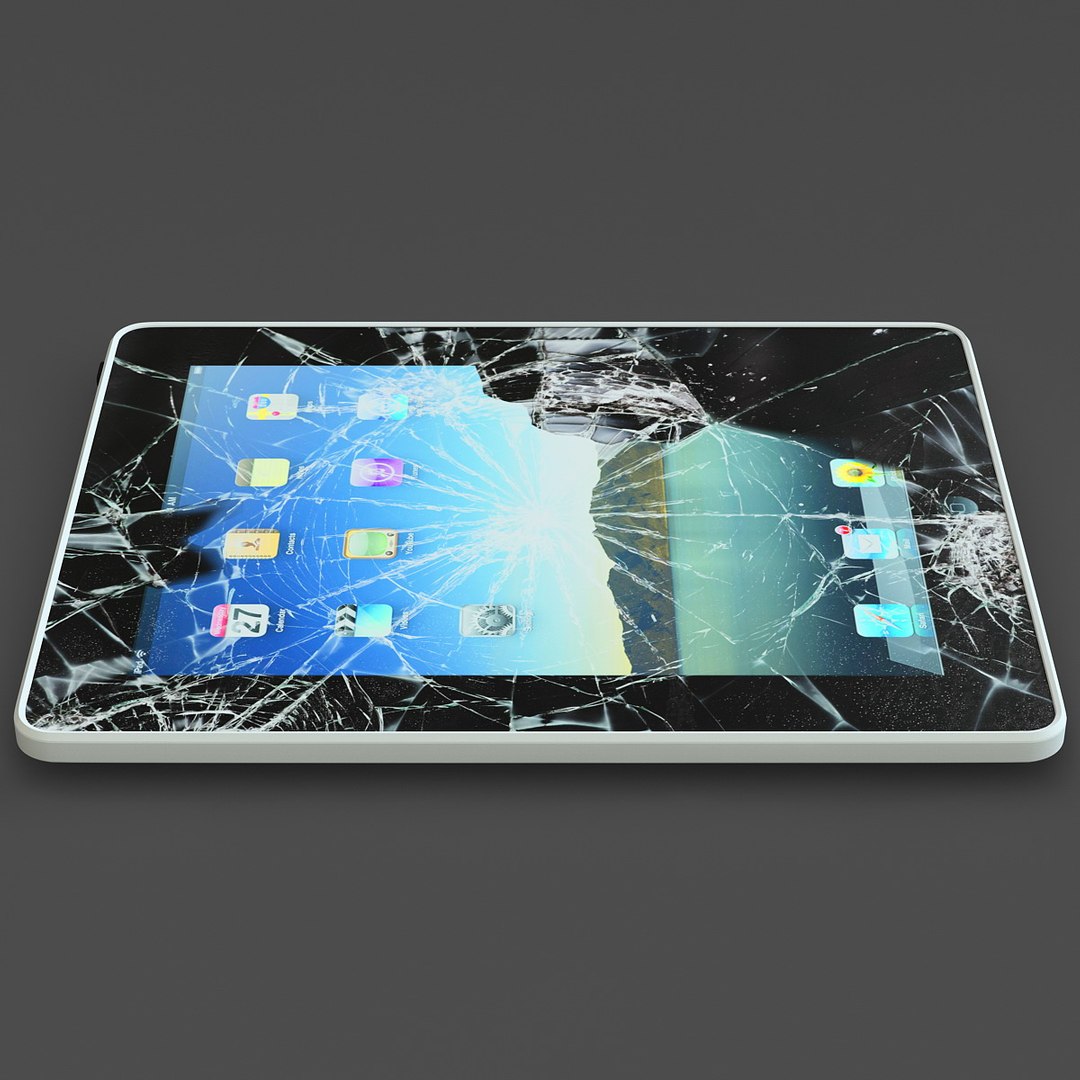 3d model of broken ipad