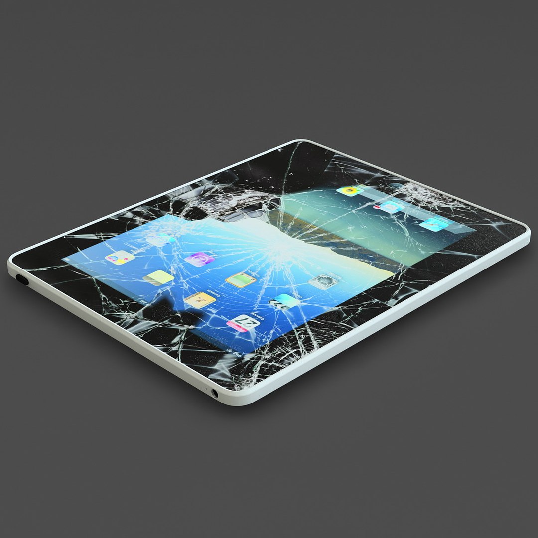 3d model of broken ipad