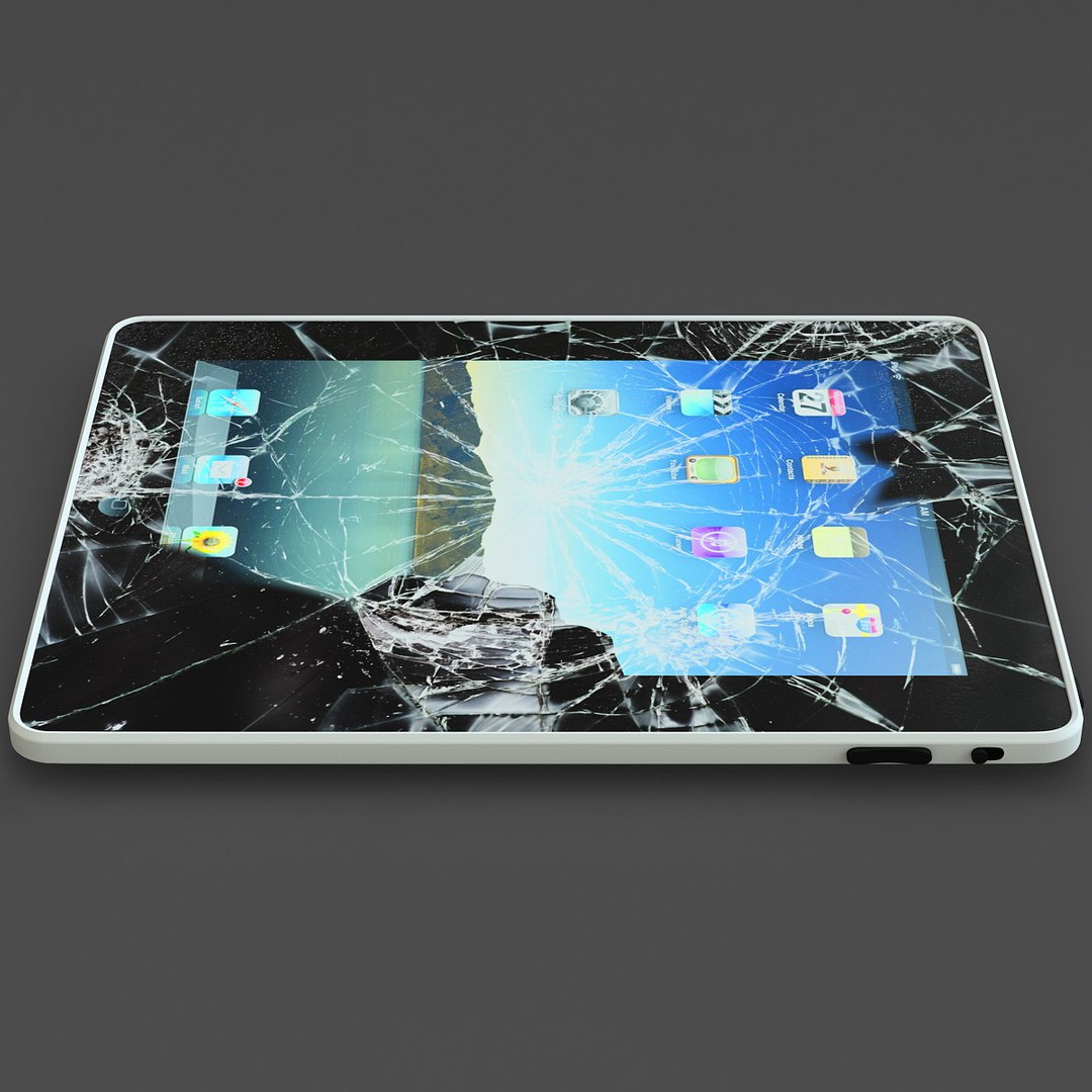 3d model of broken ipad