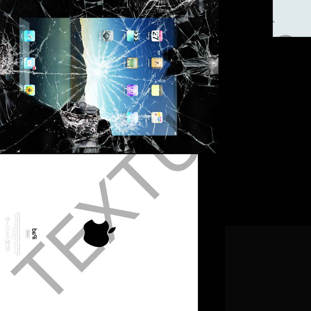 3d model of broken ipad