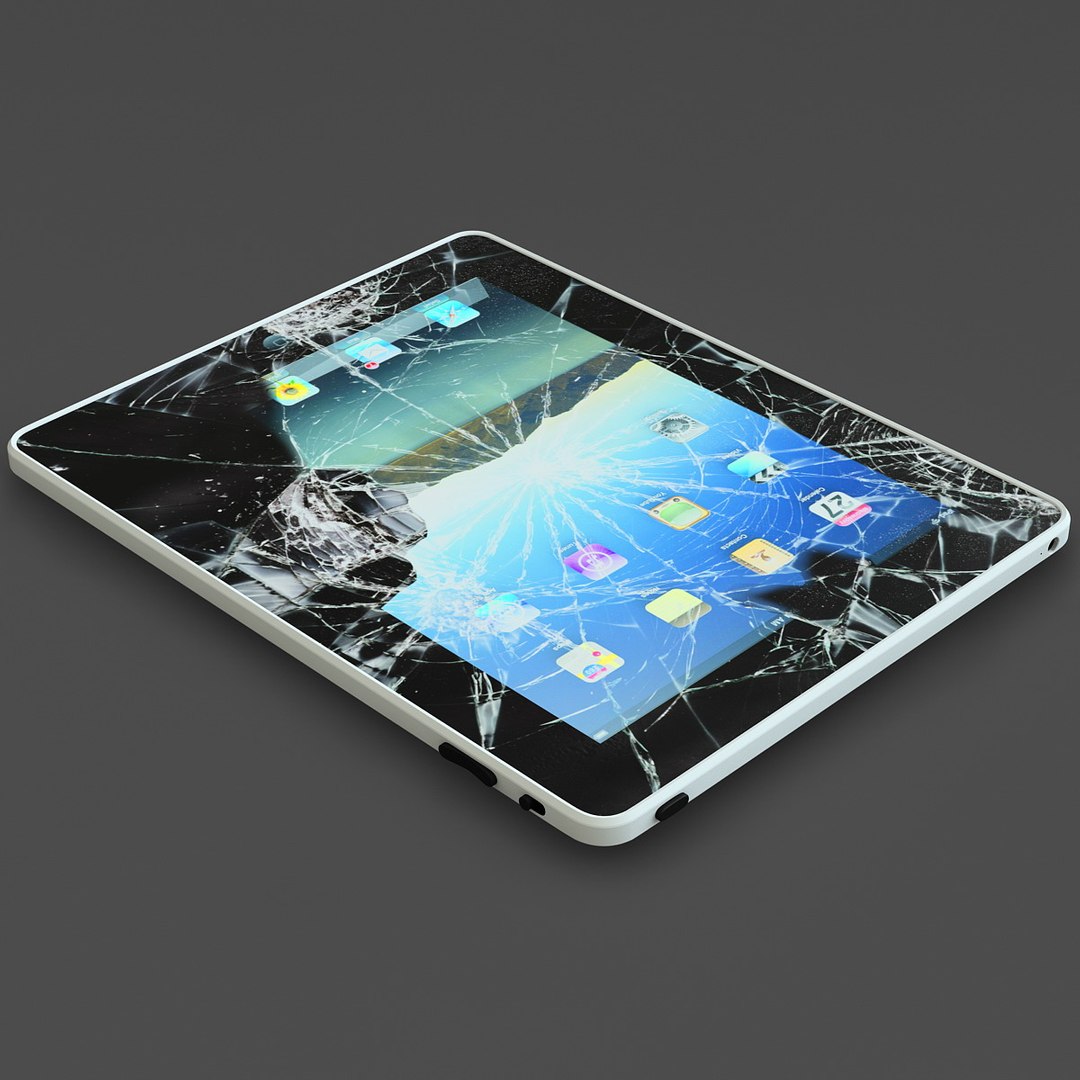 3d model of broken ipad