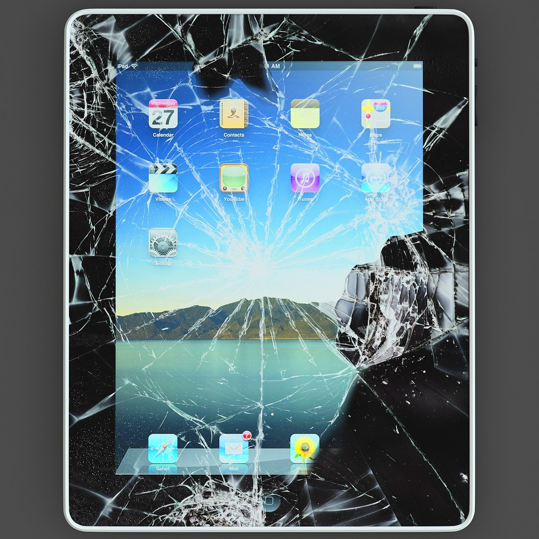 3d model of broken ipad