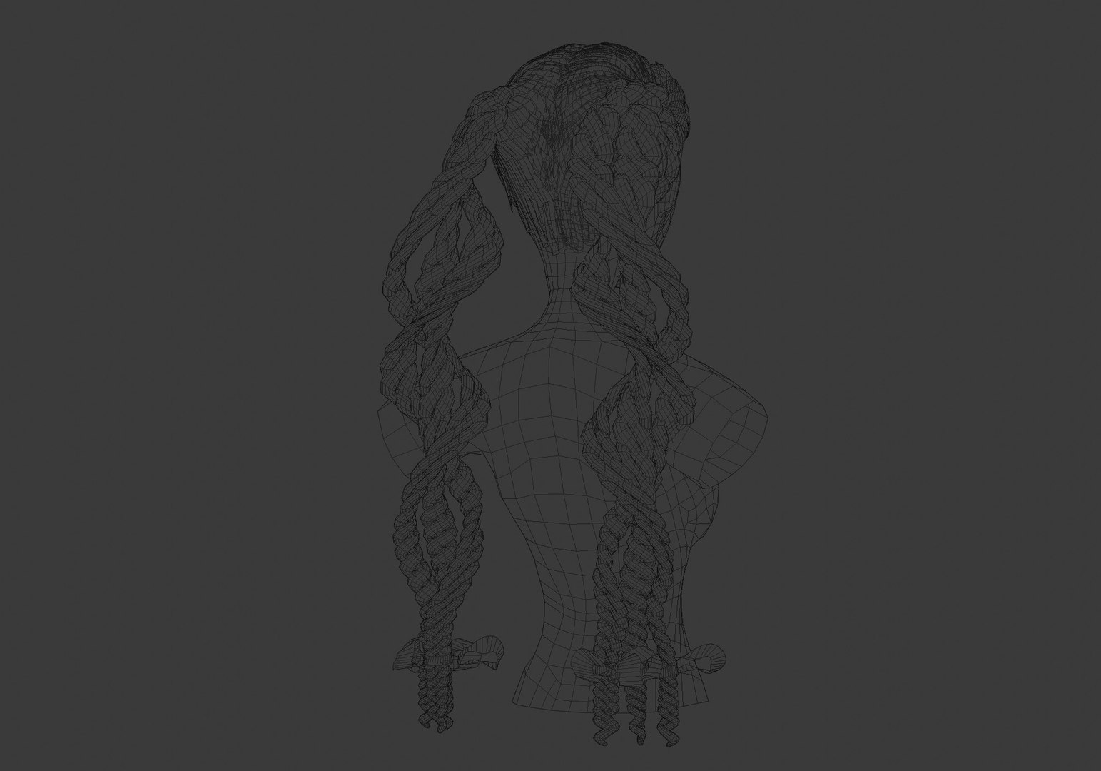 Ribbon Braids Hair 3D - TurboSquid 1943657