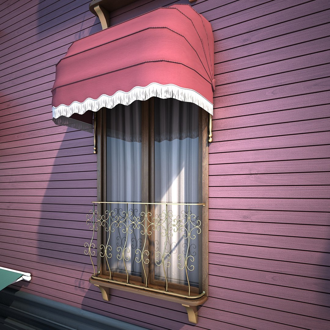 Corner Building Pub Restaurant 3d Model