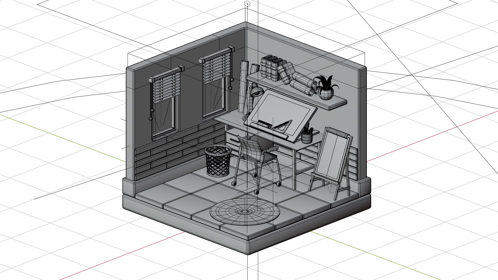 Workspace Room 3D Model - TurboSquid 2299234