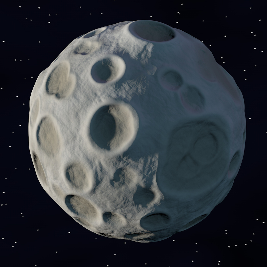 stylized cartoon moon 3ds