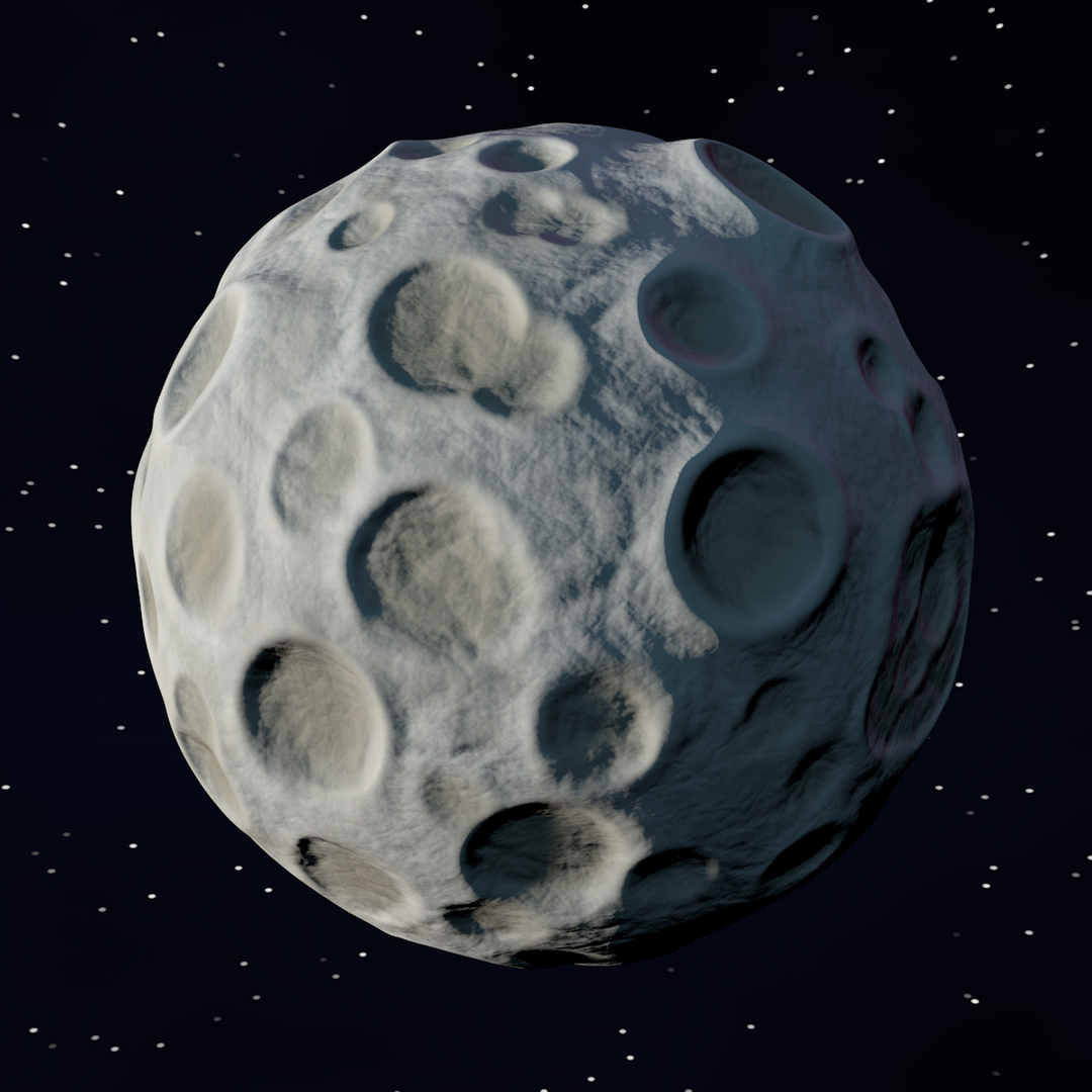 stylized cartoon moon 3ds