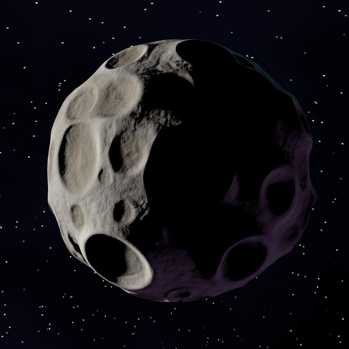 stylized cartoon moon 3ds