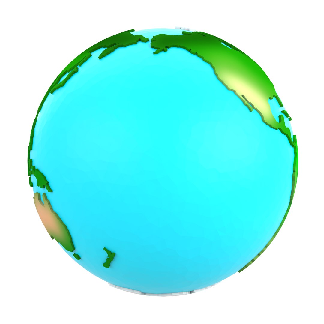 3D Model Cartoon Earth - TurboSquid 1268989