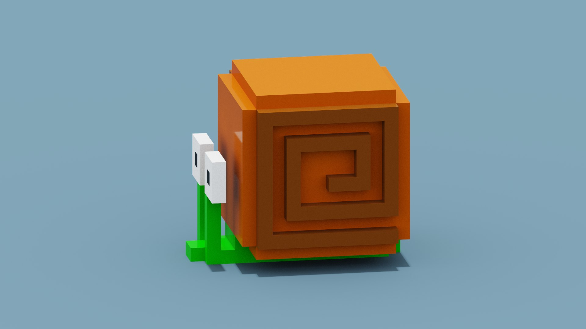 3D Model Voxel Snail - TurboSquid 1926704