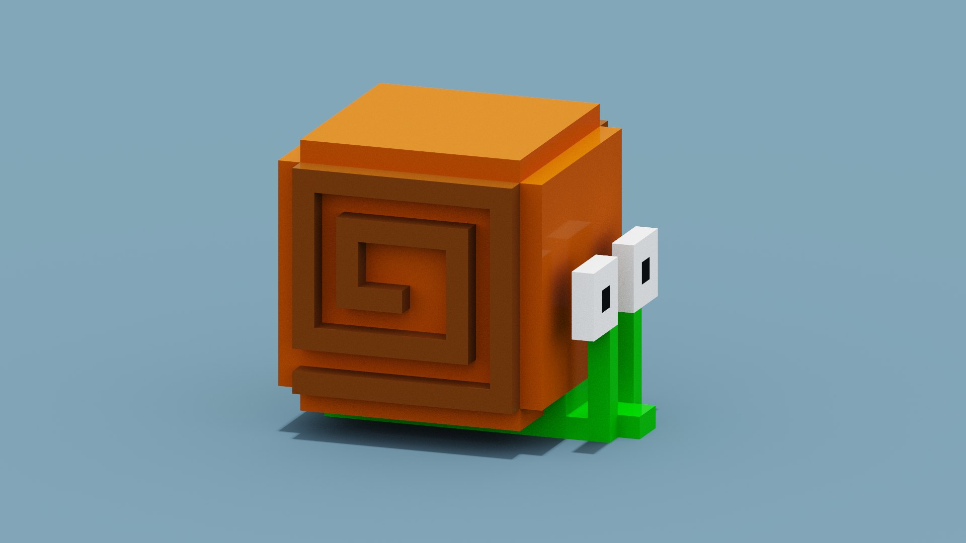 3D Model Voxel Snail - TurboSquid 1926704