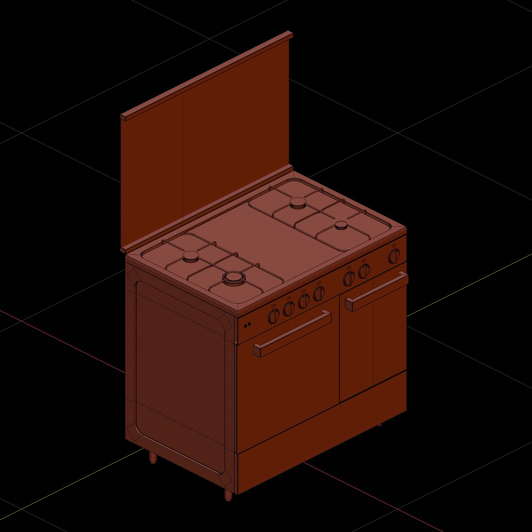 3D Model Freestanding Cooker - TurboSquid 2229546