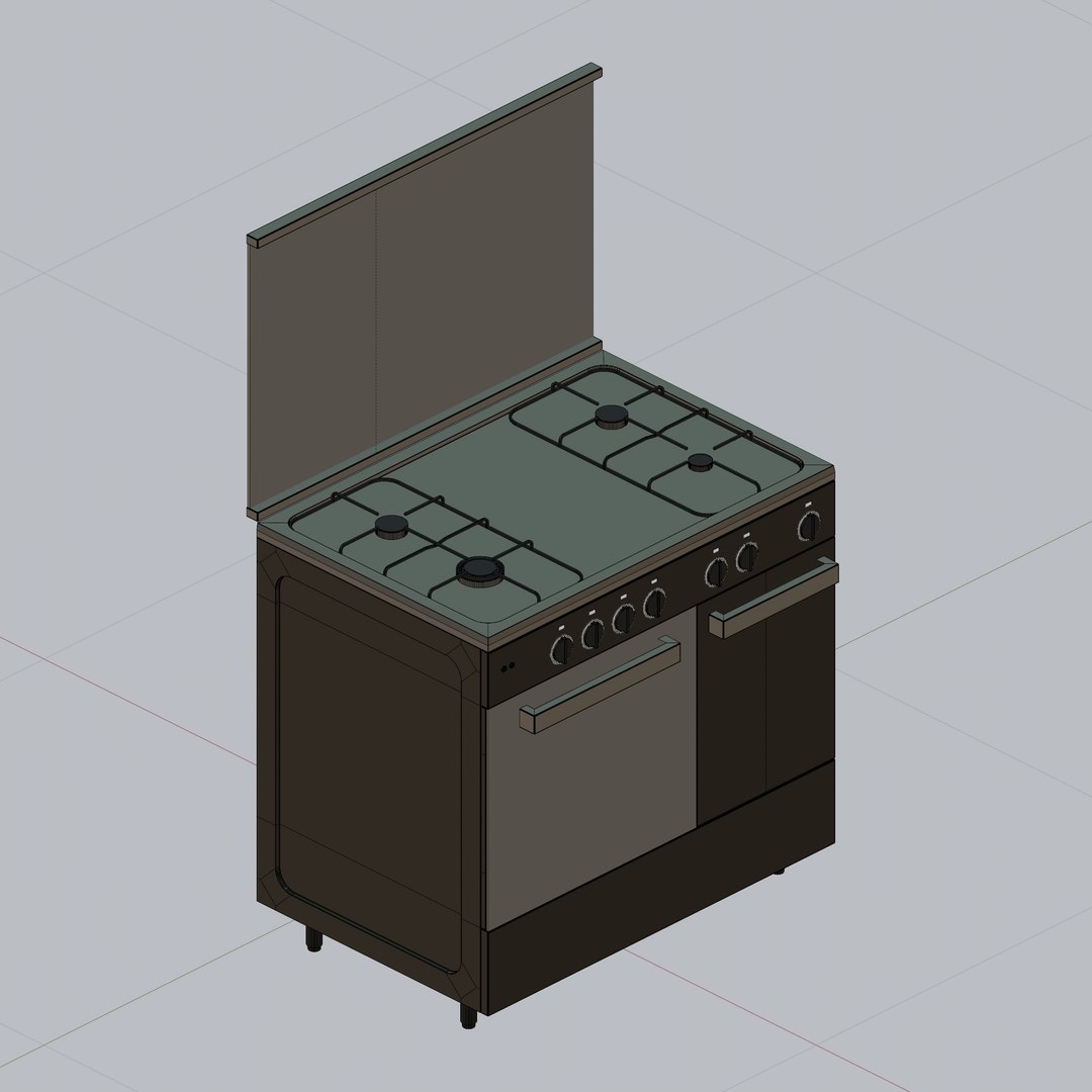 3D Model Freestanding Cooker - TurboSquid 2229546