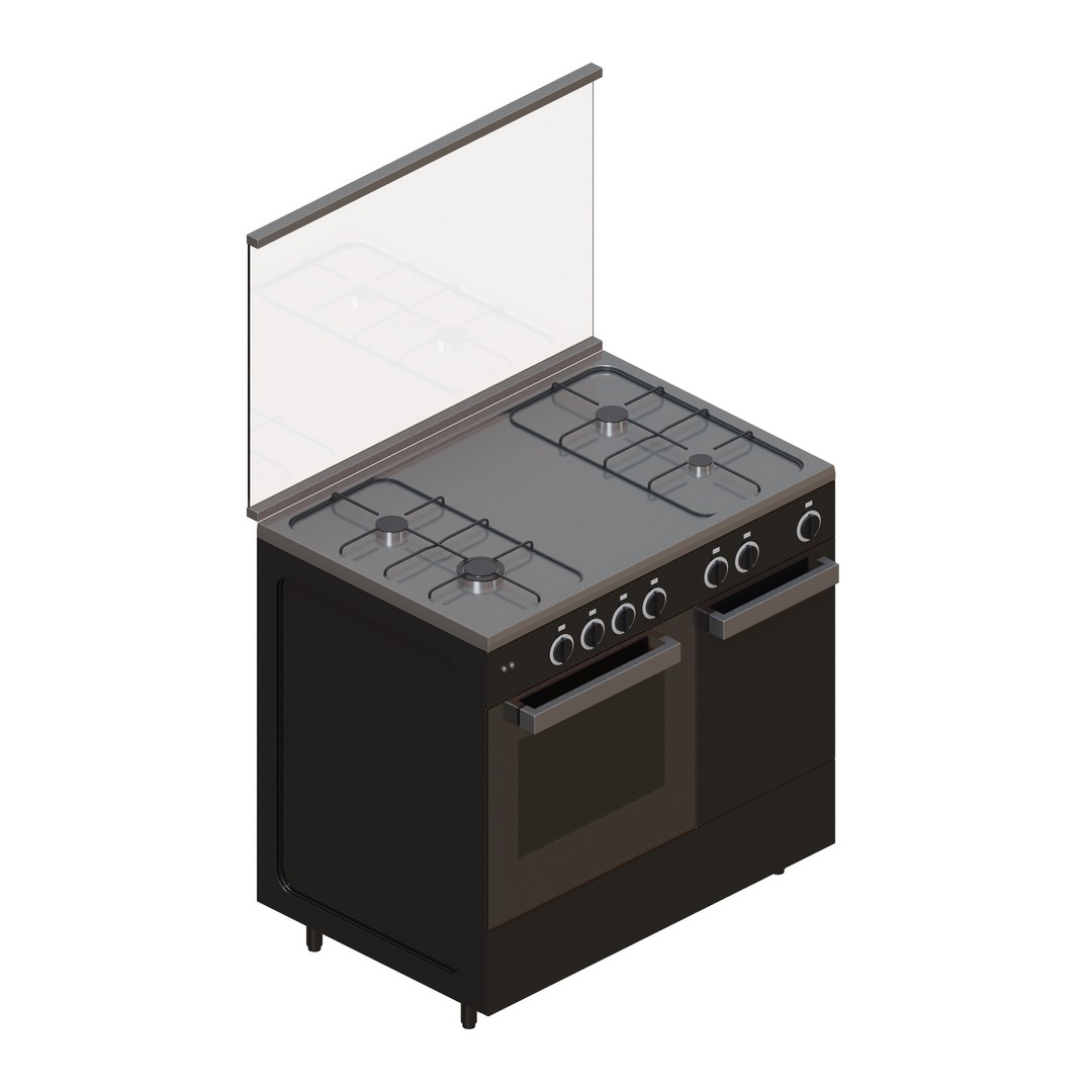 3D Model Freestanding Cooker - TurboSquid 2229546