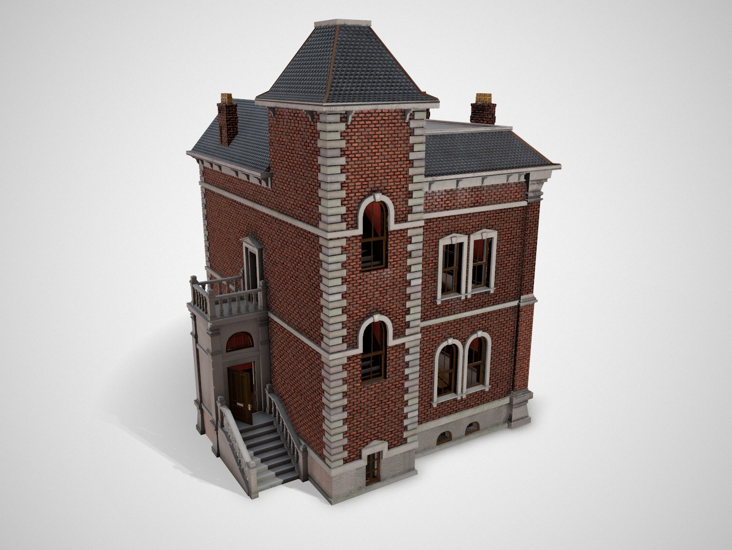 3D Victorian House Model - TurboSquid 1288588