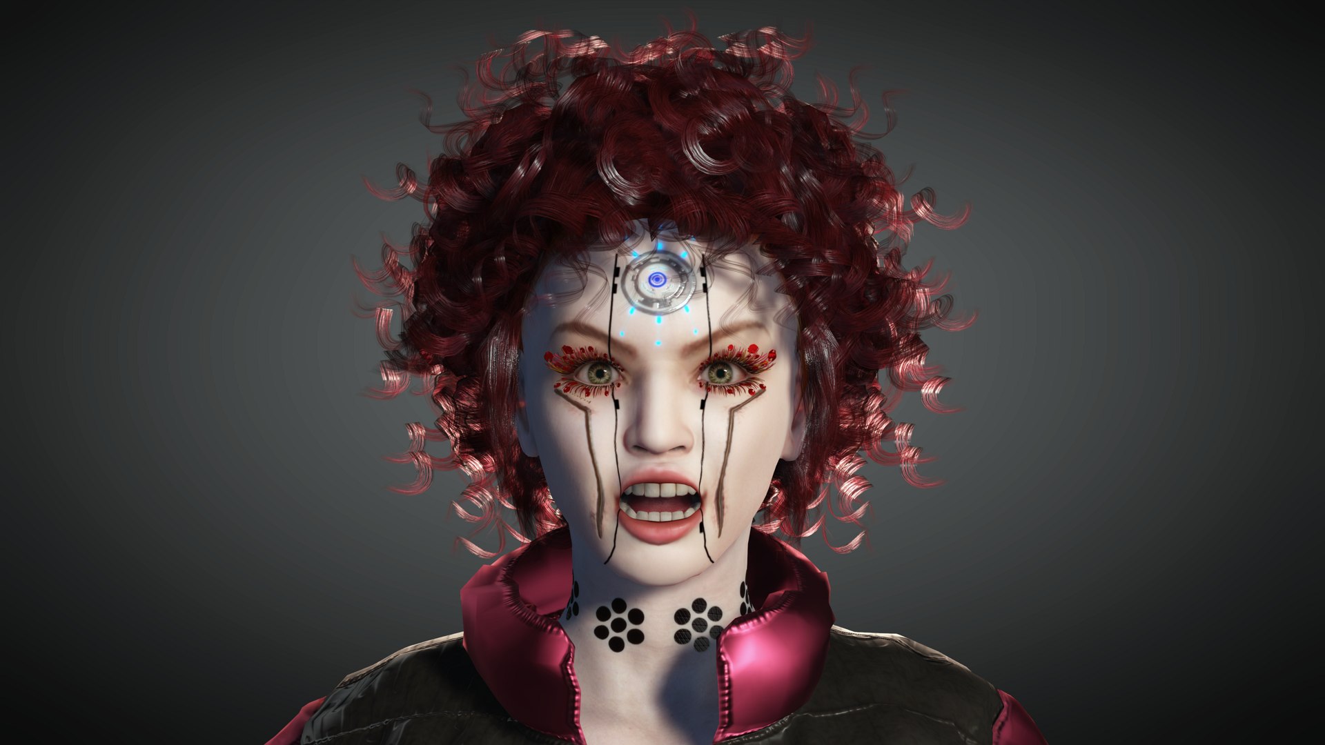 Cyber Punk Female Character 07 3D - TurboSquid 1888442