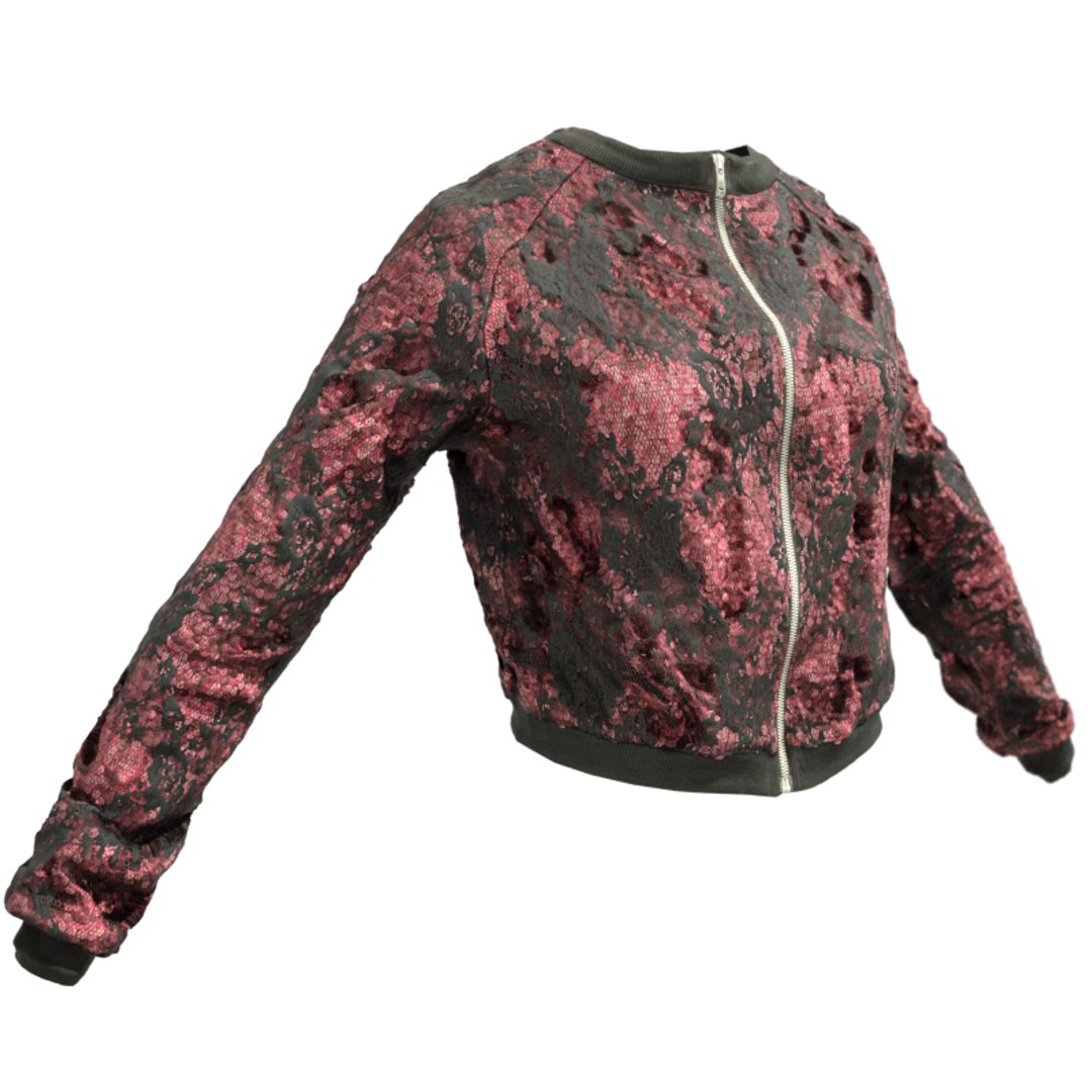 Red Glitter Jacket Obj